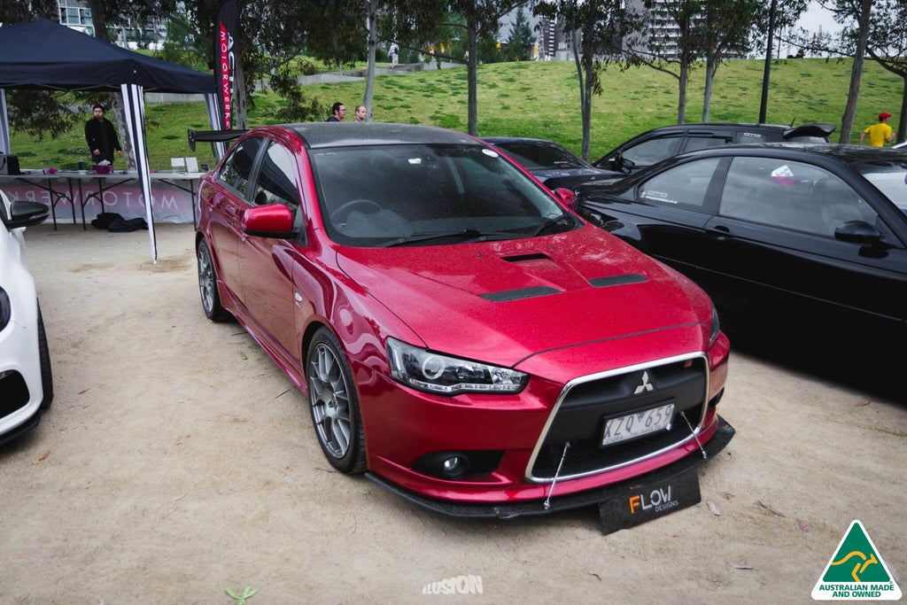 Mitsubishi Lancer (2008-2017) Ralliart CJ Front Splitter V2.5 With Sup ...