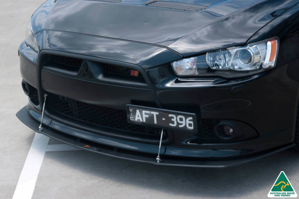 Mitsubishi Lancer (2008-2017) Ralliart CJ Front Splitter V2.5 With Sup ...