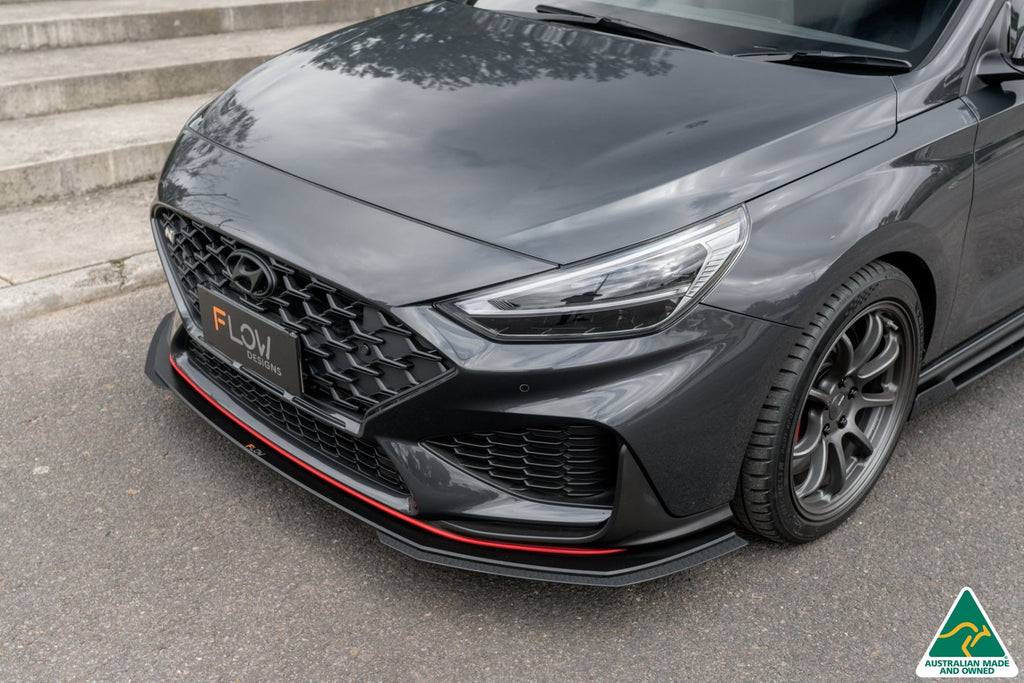 Hyundai i30N (2017-2021) Fastback PD FL 2022+ Front Lip Splitter Exten ...