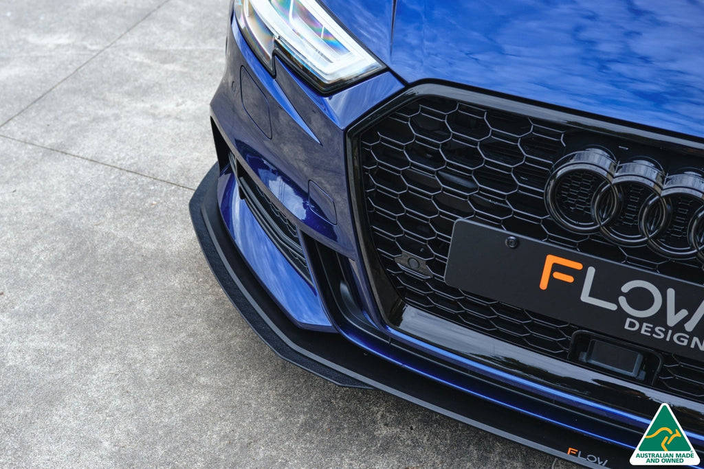 Audi S3 (2013-2020) 8V Sedan Facelift Front Lip Splitter Extensions (P ...