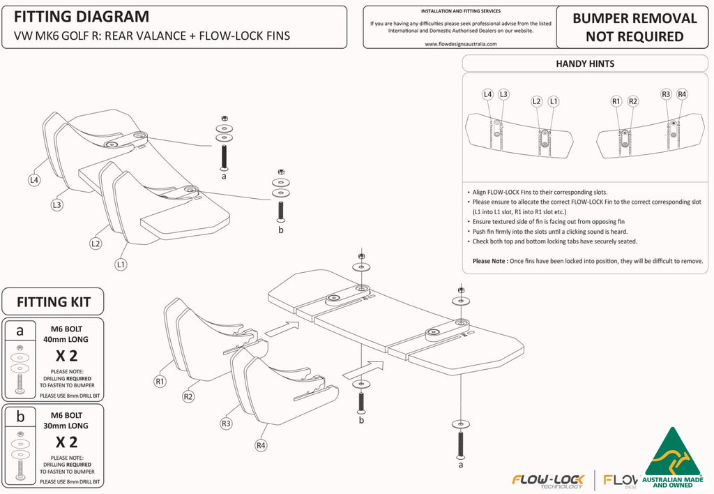 Volkswagen Golf (2008-2012) R Flow-Lock Rear Diffuser – Empire Performance